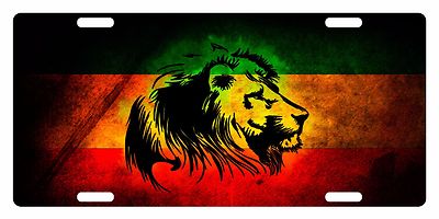 RASTA Flag Custom License Plate Rastafarian Emblem Lion Version | eBay