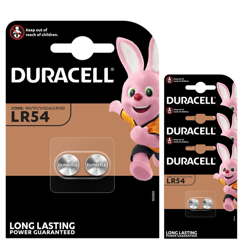 Duracell LR54 LR1130 V10GA Button Cell Batteries *Long Expiry Genuine ...