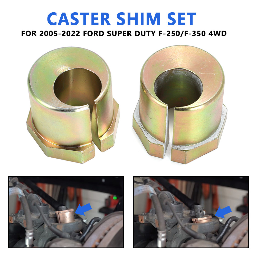 Body Shims 2 Degree Caster Shim Bushing Kit For 2005 - 2022 Ford F250 ...