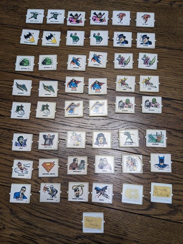 Superman Match II Board Game Tiles ONLY Ideal Toys DC Comics Wonder ...