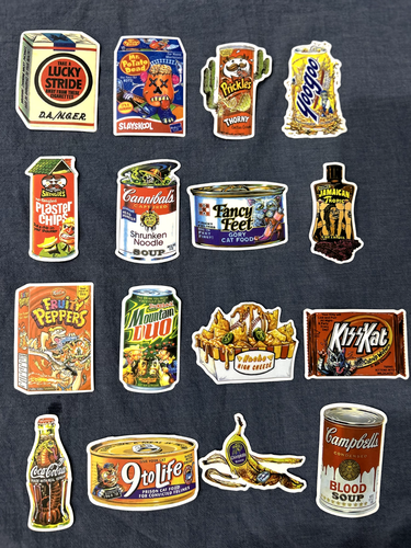37pcs Funny Pun Food Packaging Brand Stickers Christmas Gift Waterproof ...