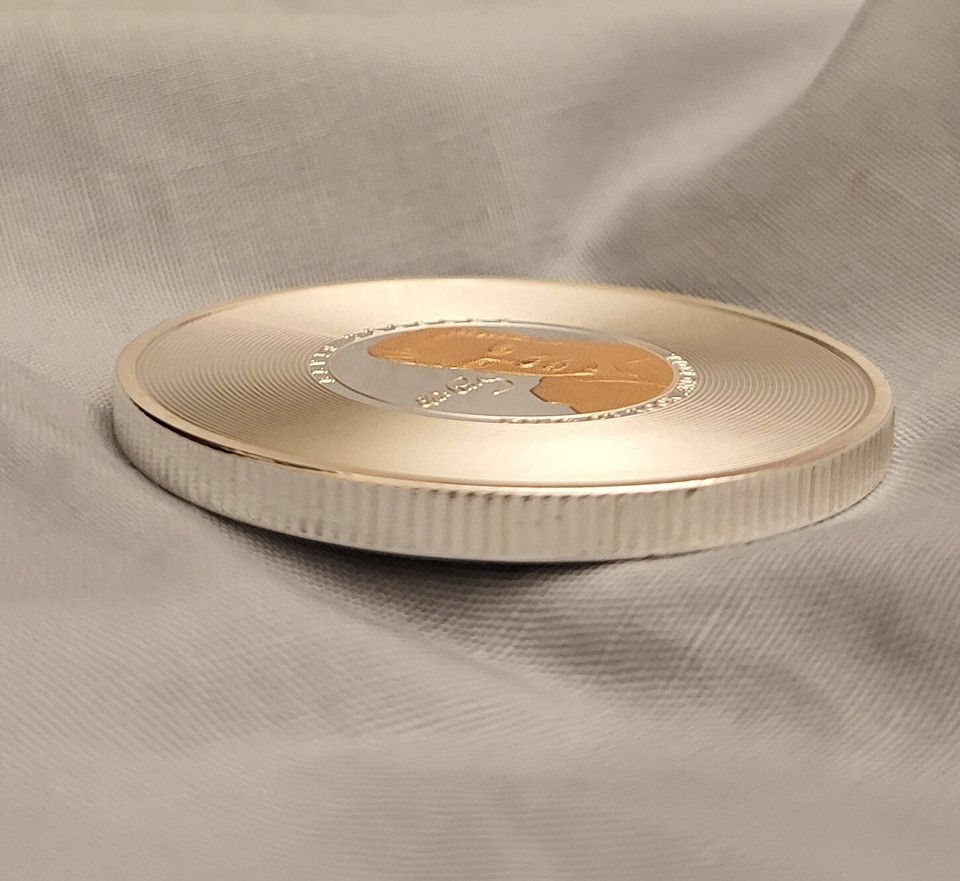Michael Jackson Elvis Presley Gold Silver Coin Vinyl Old Music Record ...