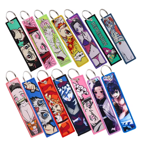 20pcs Anime mix Key Tag Keychain Keychain For Car Keys Backpack Key ...