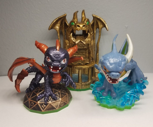 Skylanders Spyro's Adventures Figures Lot of 3 Spyro Gold Castle Zap ...
