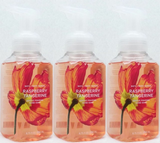3 Bath & Body Works Raspberry Tangerine Gentle Foaming Hand Soap for ...