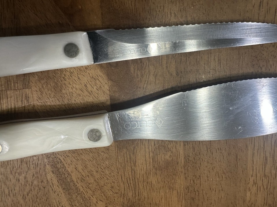 Cutco Knife Set 1768 And 1721 White Pearl Handles | eBay