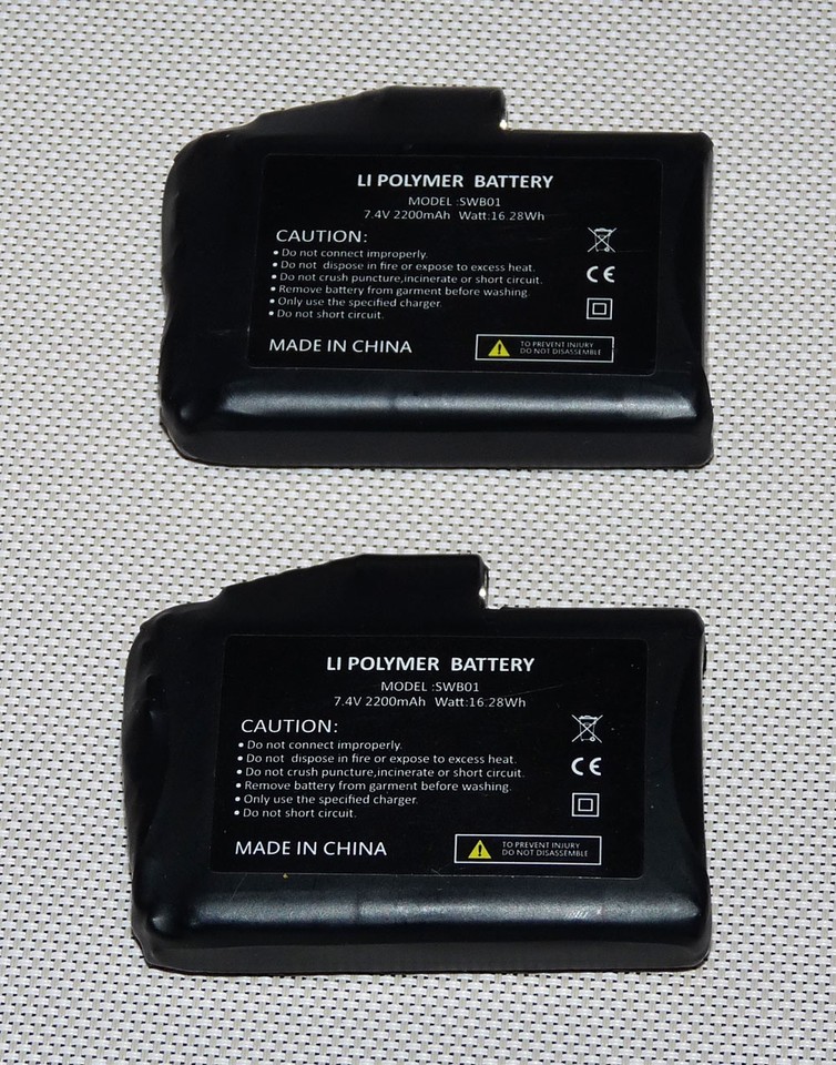Li Polymer Rechargeable Batteries Pack+charger for Heated Gloves ...