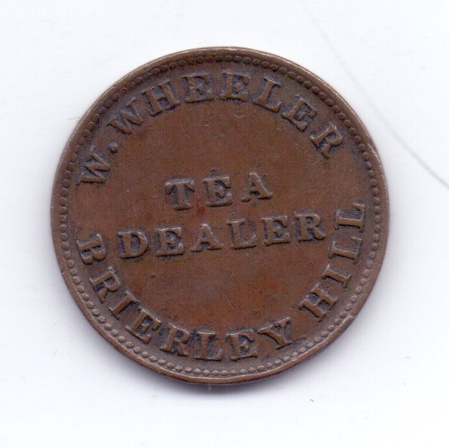 1842 Copper Farthing Advertising Token 19th Century W. Wheeler Tea ...