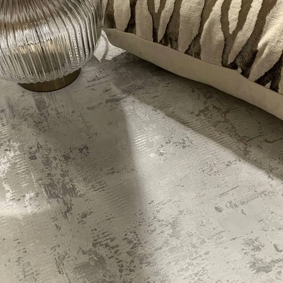 Cream Grey Gold Metallic Wallpaper Shimmer Stone Plaster Effect Flat ...