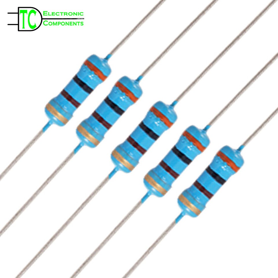 1/2W Metal Film Resistors 1% tolerance 0.1 ohm to 10M ohm available 10 ...