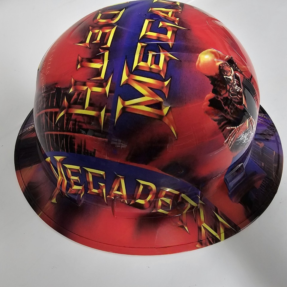 full brim hard hat custom hydro dipped IN MEGADETH PEACE SELLS BUT WHOS ...
