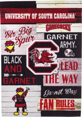 South Carolina Gamecocks 28 x 44 Inch Vertical Fan Rules House Flag | eBay
