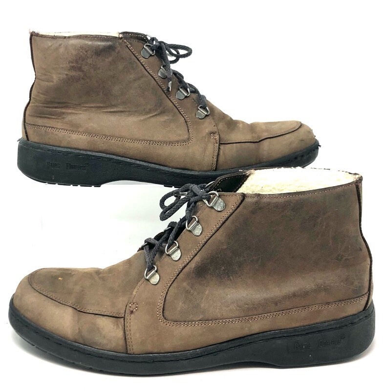 Bates Floaters Mens Chukka Ankle Boots Brown Lace Up Wool Sherpa Lined ...