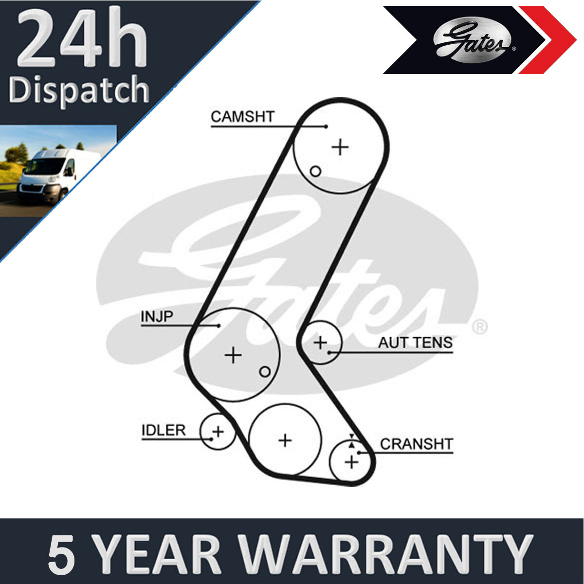 Gates Timing Cam Belt Fits Vauxhall Astra Astravan 1.7 CDTi 1.7 TDi ...