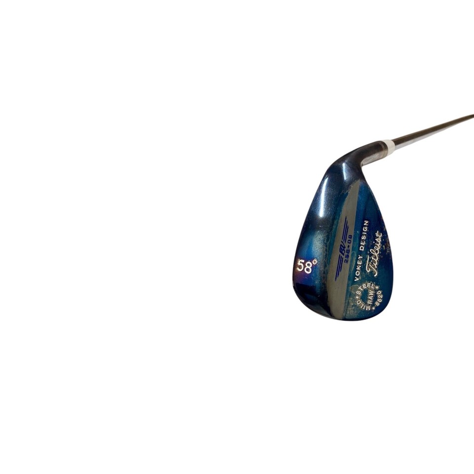 Men's Titleist Vokey Mild Steel 8620 Raw LW Lob Wedge 58 Degree Oil Can ...