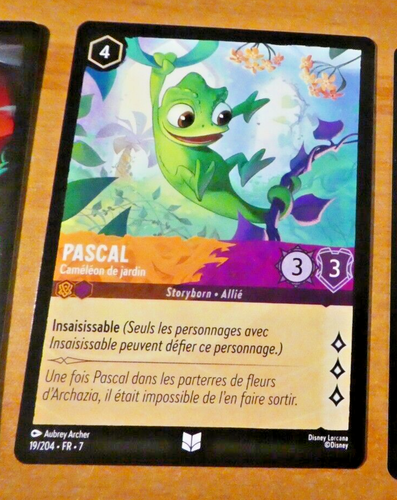 LORCANA TRADING CARD GAME DISNEY CHAPITRE 7 CARTE PASCAL 19/204 FR JCC ...