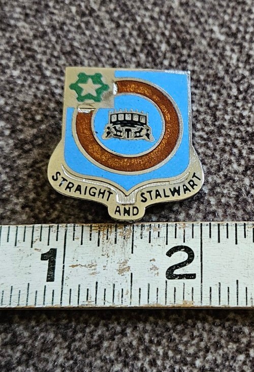 US MILITARY INSIGNIA CRESTS DI DUI 41ST INFANTRY STRAIGHT AND STALWART ...