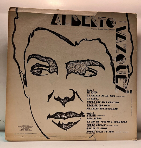 A57 Alberto Vazquez Vol 14, 1970 Musart Records EDM 1468 - Latin Pop ...