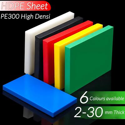 HDPE Sheet – Black & Natural Cut to Size White Plastic Block Panel ...