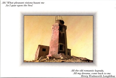 Postcard Henry Wadsworth Longfellow Poem Lighthouse C77 | eBay