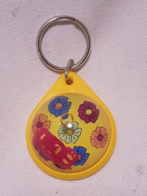 FLOATING VW VOLKSWAGEN BUS BUG BEETLE FLOWER POWER KEYRING KEYCHAIN | eBay