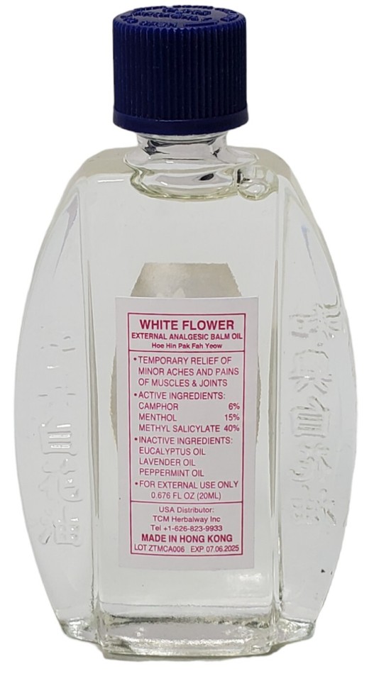 White Flower External Analgesic Balm Oil 0.67 Fl oz Exp 07/25 | eBay