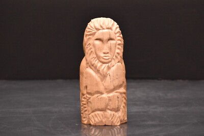 Native INUIT Figure Fossilized BUFFALO BONE CARVED ESKIMO Northwest ...