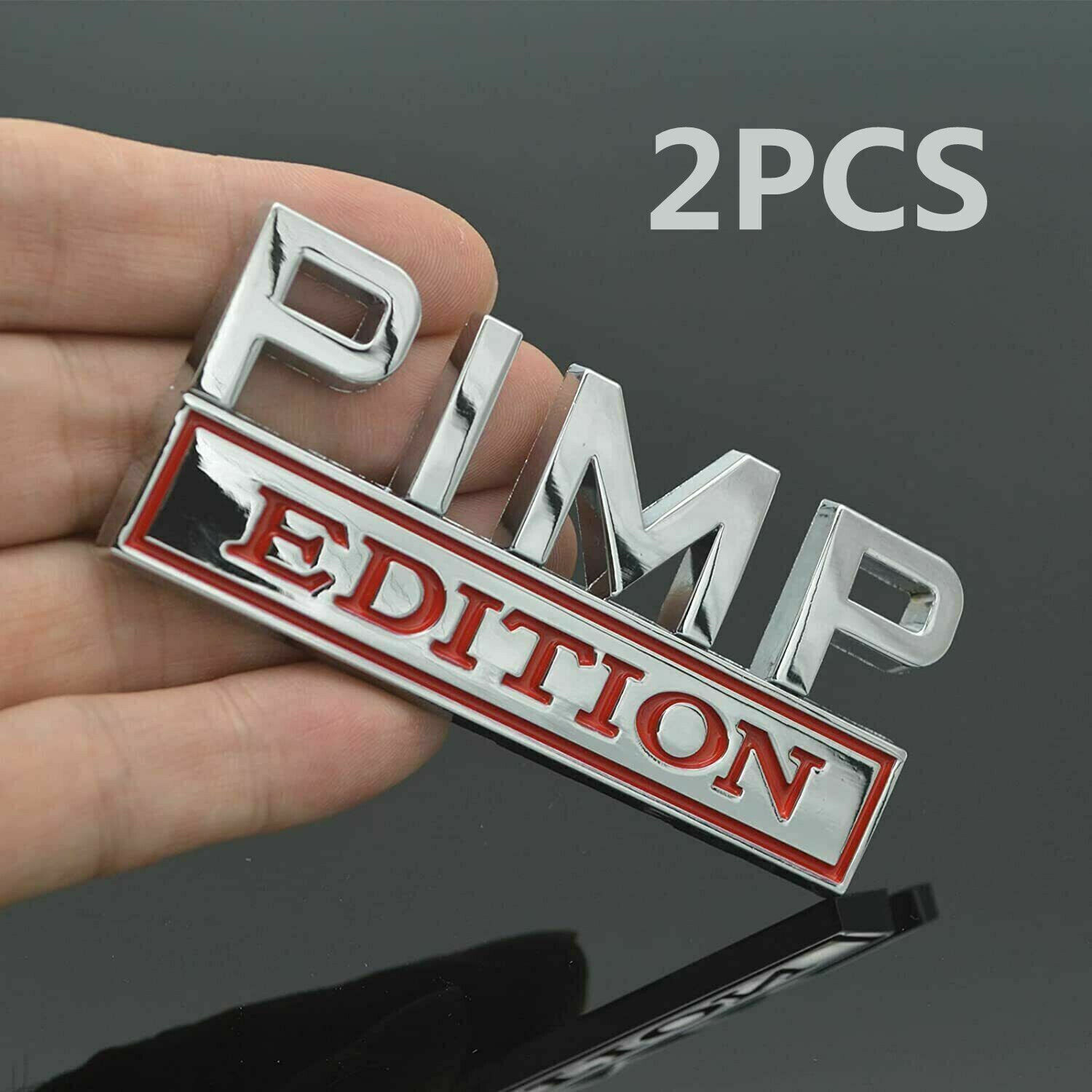 2pcs PIMP EDITION Emblem Decal Badges Stickers fits for Ford Chevy Car ...