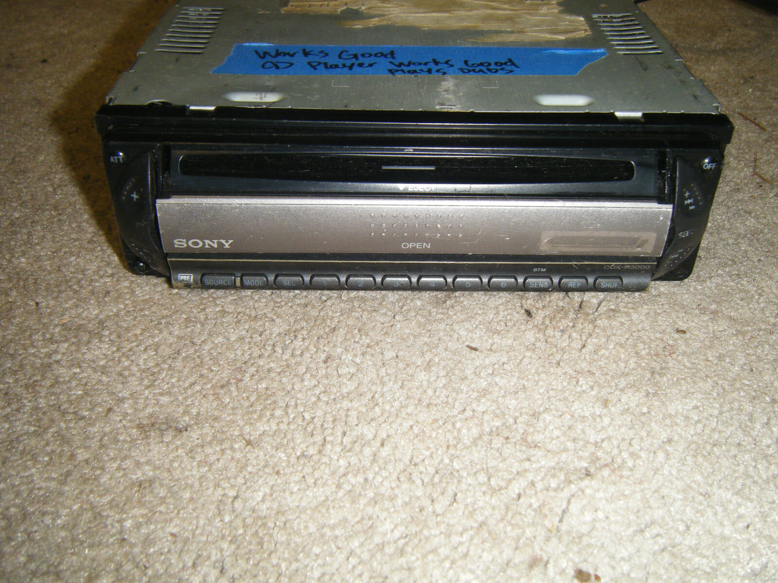 Vintage Sony CDX-R3000 Car Compact Disc CD Player Radio Stereo Xplod ...