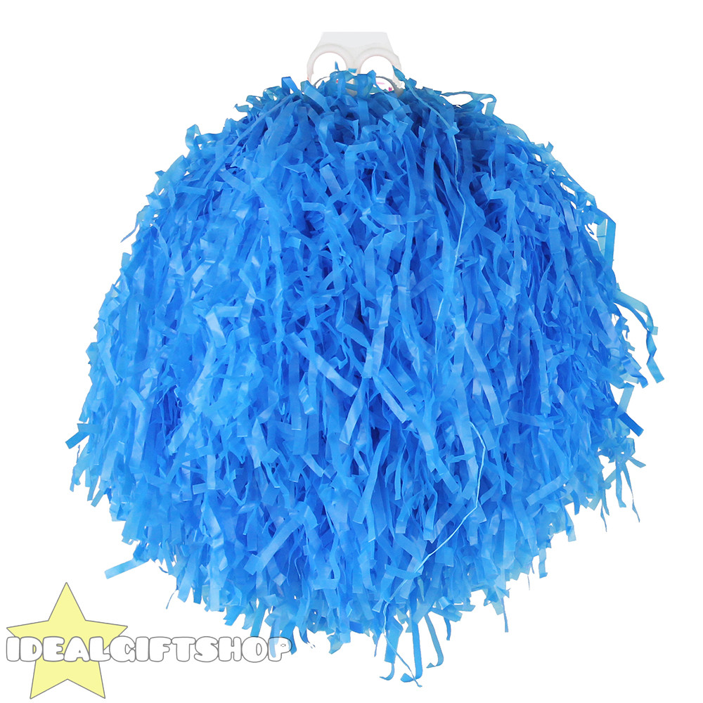 1X POM POM LARGE 10" BLUE CHEERLEADER SHAKER USA SPORTS DANCE SCHOOL | eBay