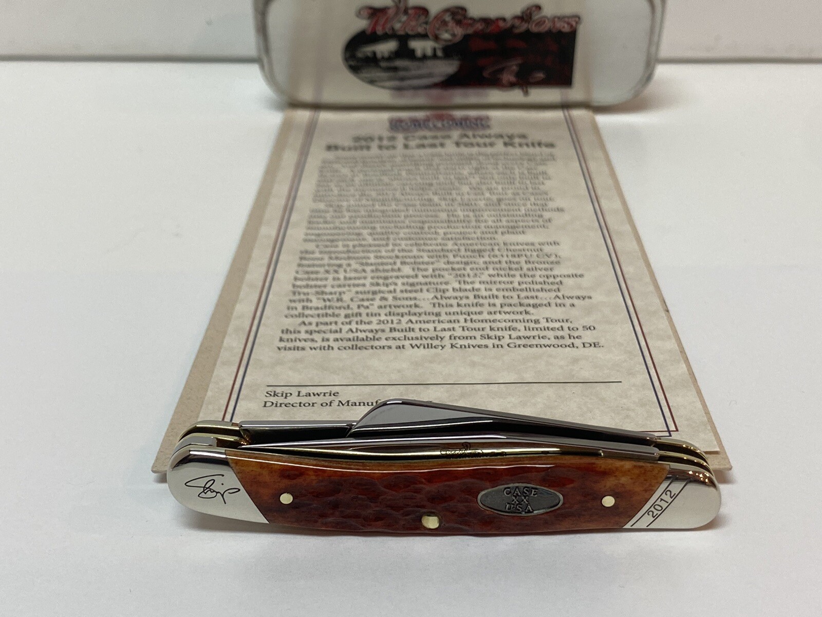 CASE XX BUILT TO LAST EVENT CHESTNUT KNIFE STOCKMAN PUNCH SLANT 6318PU ...