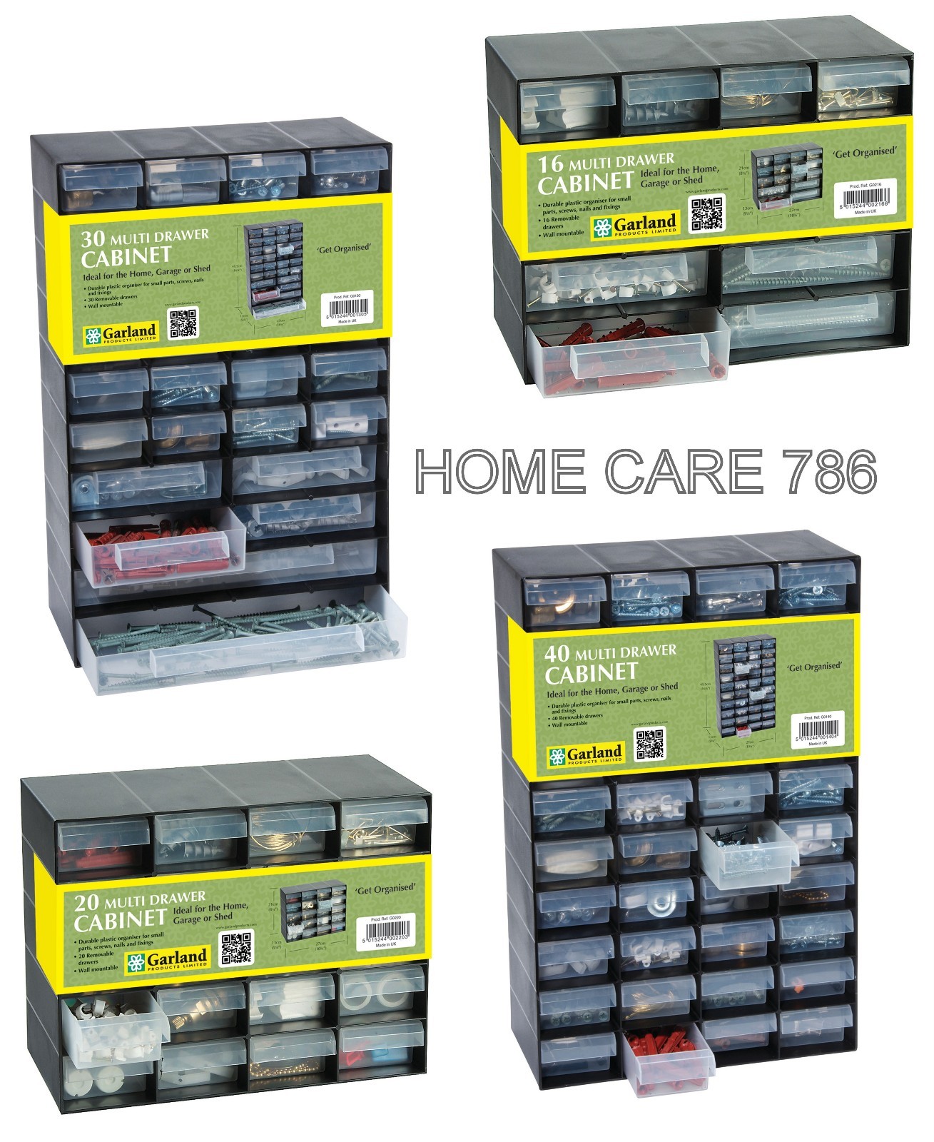 MULTI STORAGE ORGANISER CABINET UNIT SMALL PARTS NAIL SCREW CRAFT BITS ...