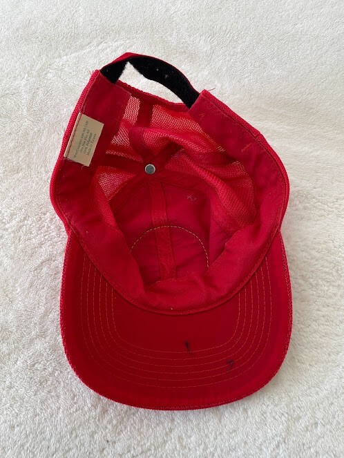 VINTAGE GENERAL ELECTRIC / GE hat vintage RED WEARGUARD LARGE BLUE ...