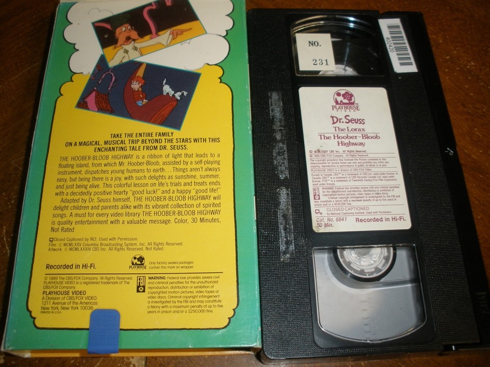 Original Dr. Seuss - The Hoober-Bloob Highway (VHS) 86162684333| eBay