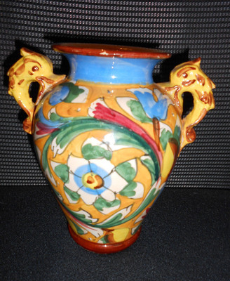 Antique Cellini Majolica Italian Ceramic Vase | eBay