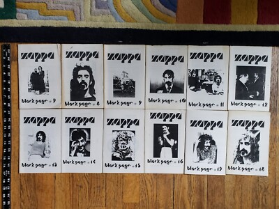 Lot of 12 Issues of Zappa Black Page / Vtg Dutch Frank Zappa Fan Zine ...