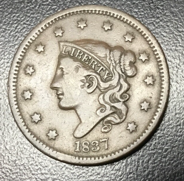 1837 Large Cent MATRON HEAD MODIFIED, The "YOUNG HEAD" (LC-41) | eBay