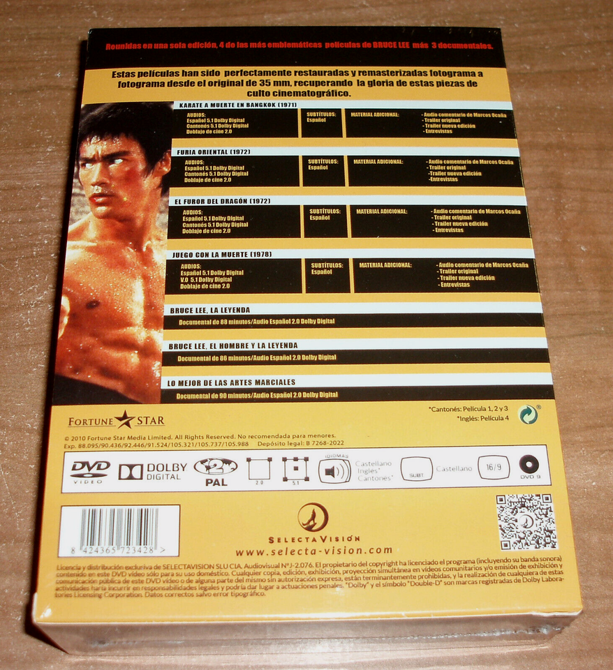 Bruce Lee 1971 1978 Collection 4 Movies Dvd 3 Documentaries New