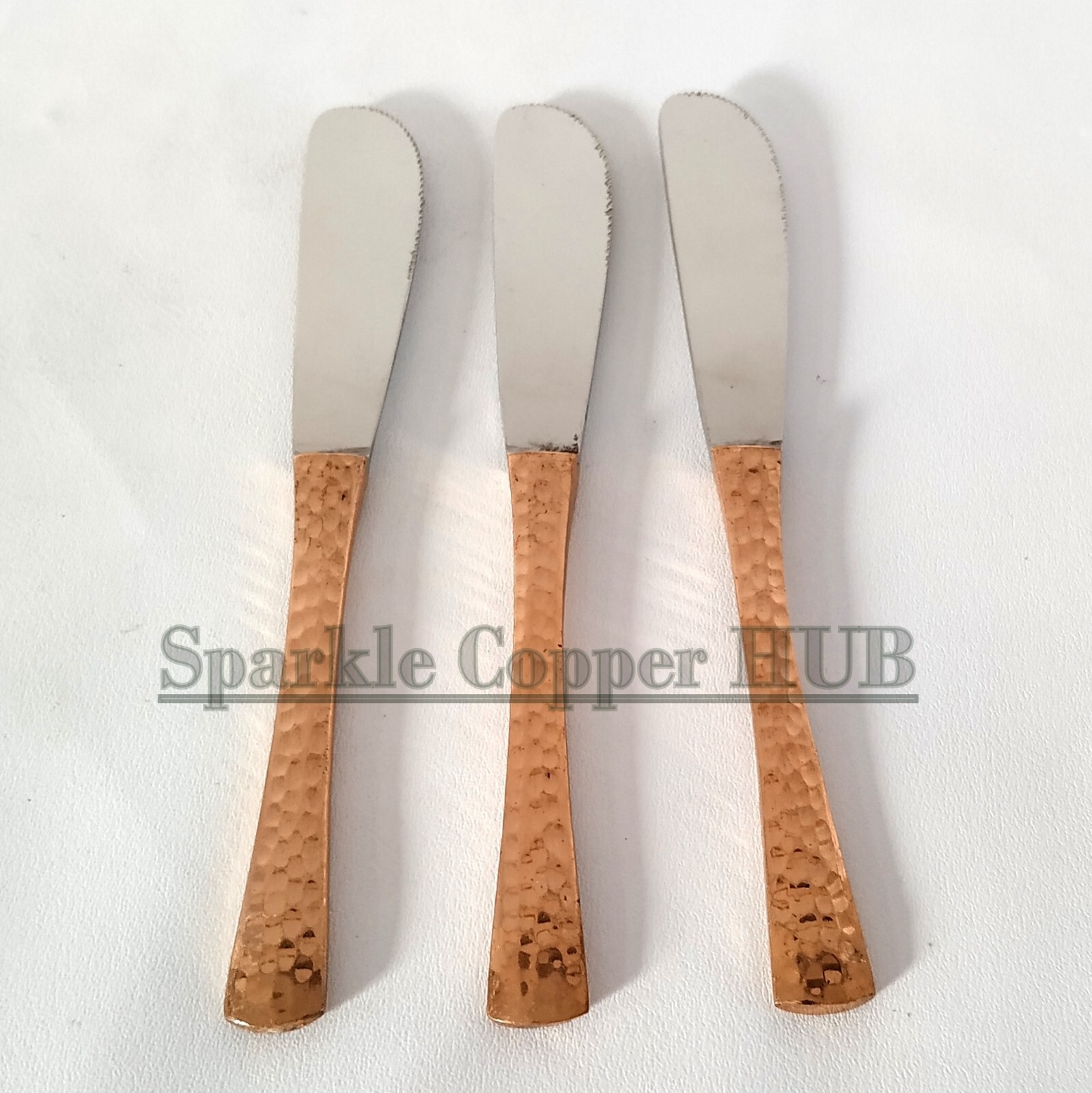 Vintage Pure Copper Stainless Steel Flatware Silverware 27 Piece ...
