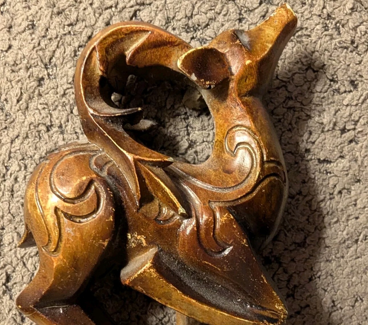 Vintage Boxwood Handcarved Deer Statue Small Reindeer Wood MCM | eBay