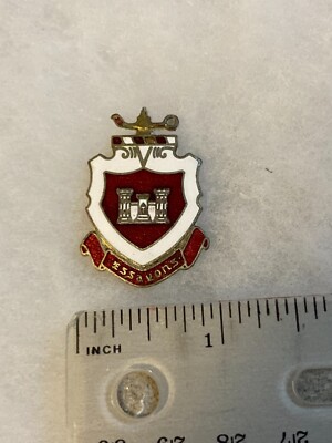 Authentic US Army Corps of Engineers Command Unit DI DUI Crest Insignia ...