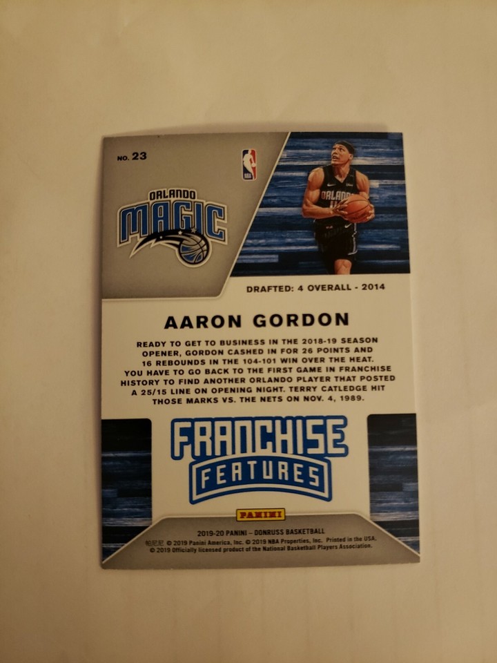 2019-20 Donruss Franchise Features #23 Aaron Gordon - Magic | eBay