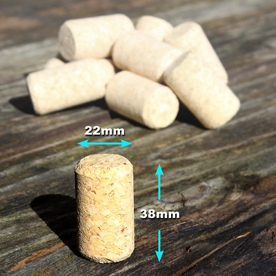Natural Straight CORKS 22x 38mm for Standard Wine Bottle or any craft ...