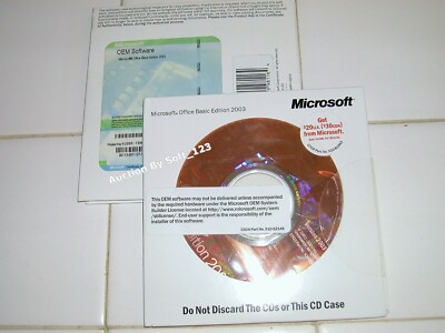 MS Microsoft Office 2003 Basic Edition BE Full English OEM Version =NEW ...