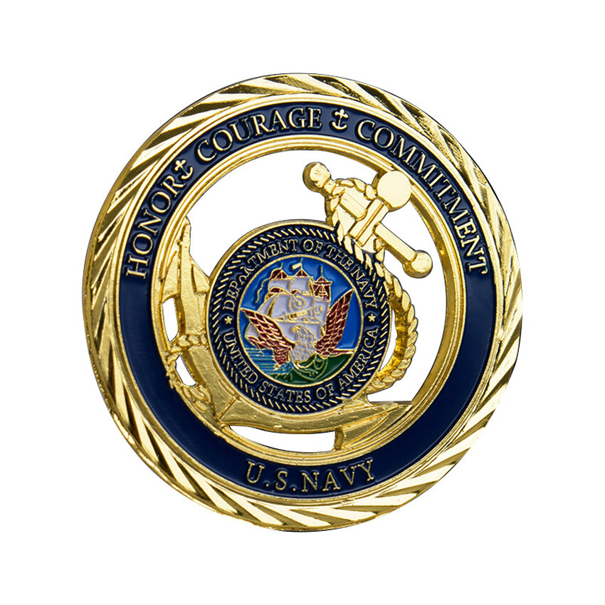 US Navy Military Challenge Coin Sailor Collectible Emblem Commemorative ...