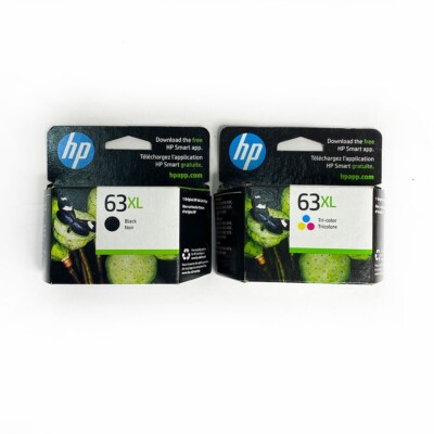 HP 63XL Ink Cartridge Combo Pack - Black Tri-Color - OEM Brand New ...