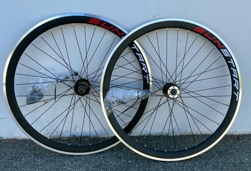 700x 40mm Road Bike Front & Rear Wheels set 7 speed Freewheel with QR ...