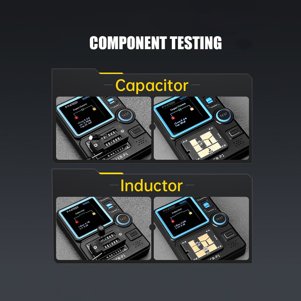 FNIRSI LCR-P1 Transistor Tester Multifunction LCR ESR NPN PNP SMD Test ...