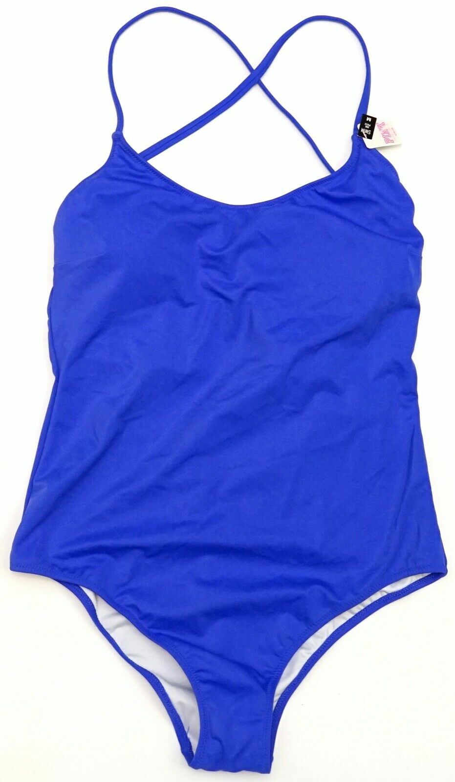 New Victorias Secret PINK One Piece High Leg Swim Suit Strappy Back Med ...