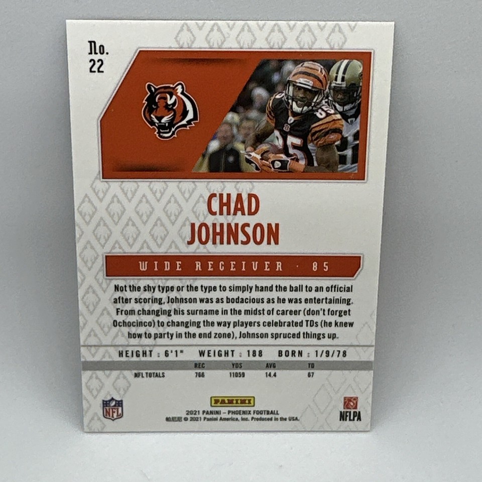 2021 Panini Phoenix Chad Johnson Silver Prizm Cincinnati Bengals #22 ...
